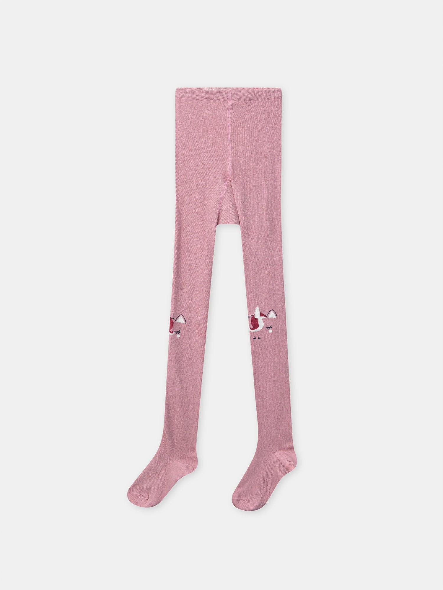 Collant rose à motif tête de licorne Fille