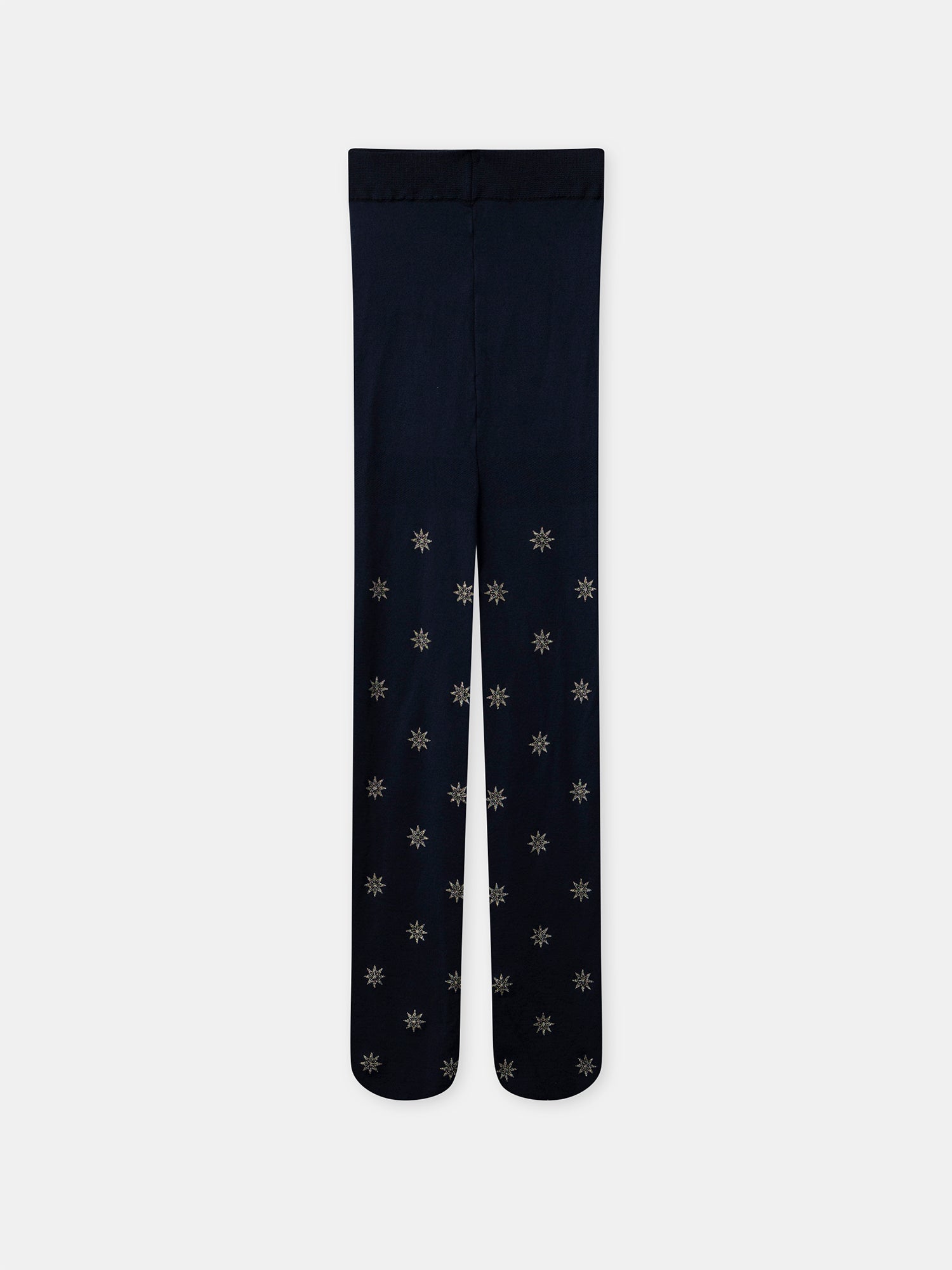 Collant bleu marine à motifs étoiles paillettées Fille